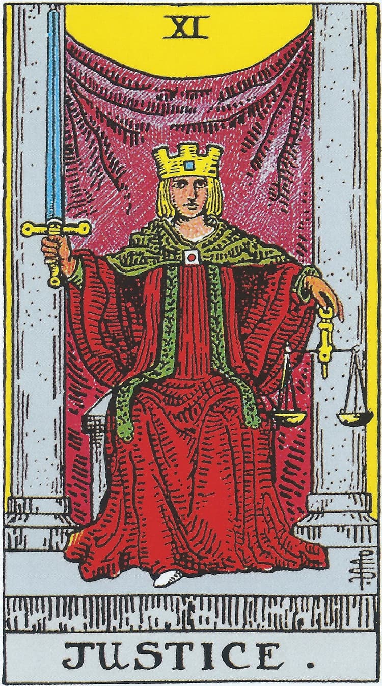 Justice Tarot Card Meaning - Love, Career & Reversed Interpretations ...