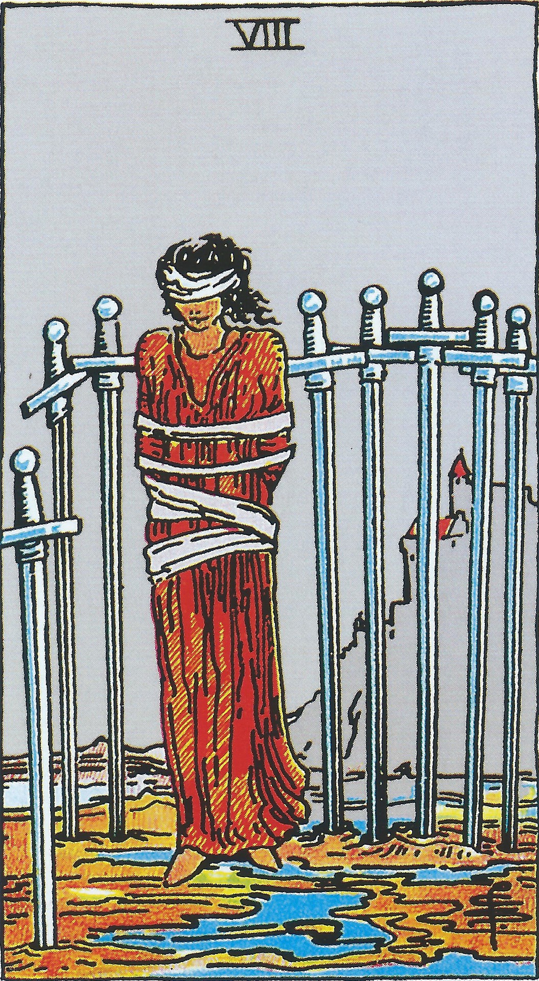 Eight of Swords Tarot Card Meaning - Love, Career & Reversed ...